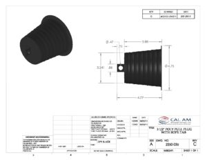 2250-035 POLY PULL PLUG 3 1-2 REV C | Cal Am Manufacturing