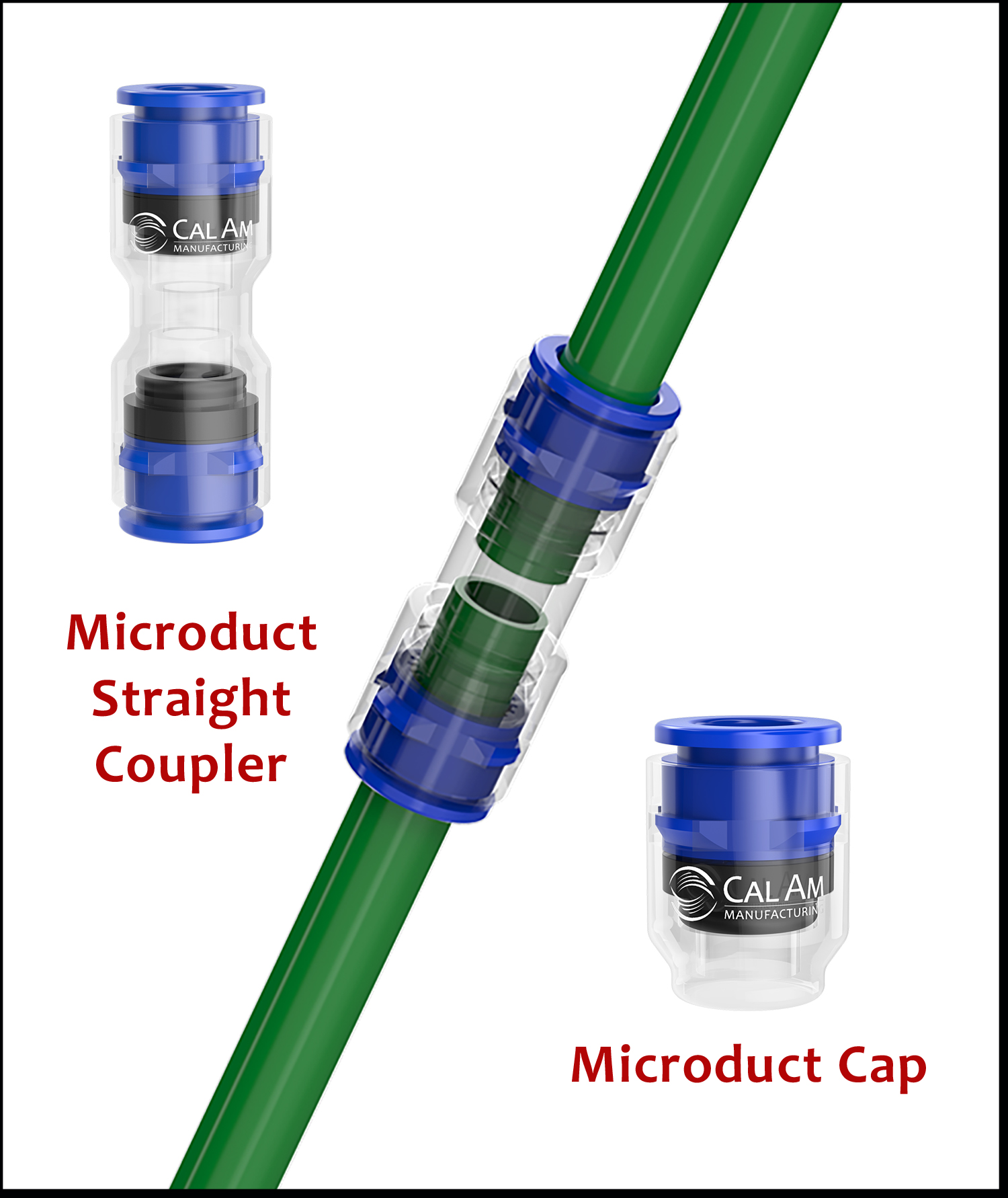 Microduct Couplers Caps | Cal Am Manufacturing